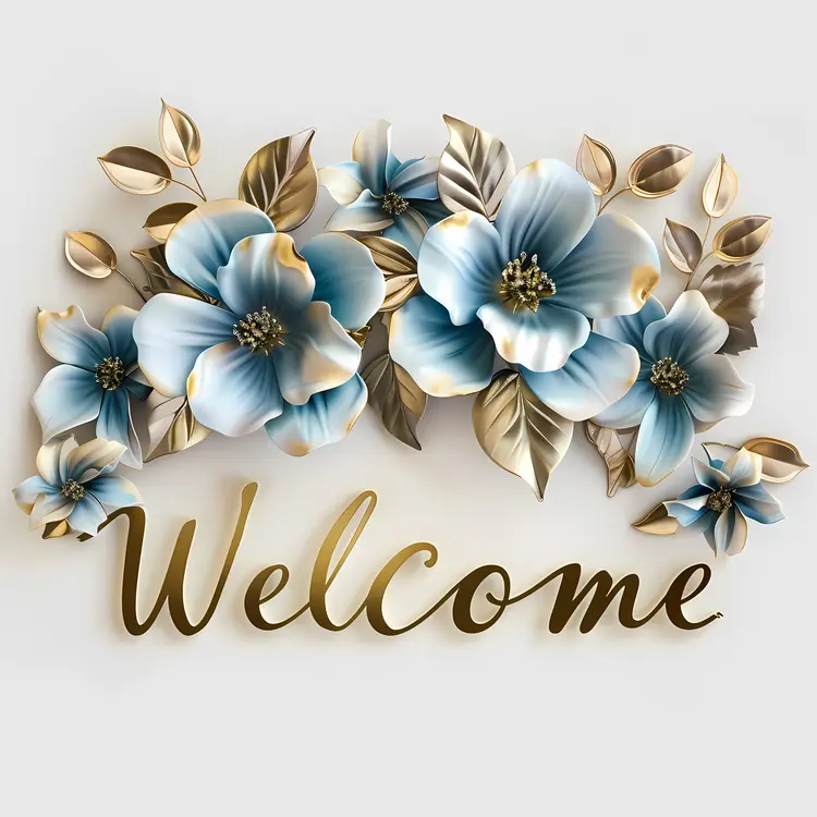Elegant Floral Welcome Sign