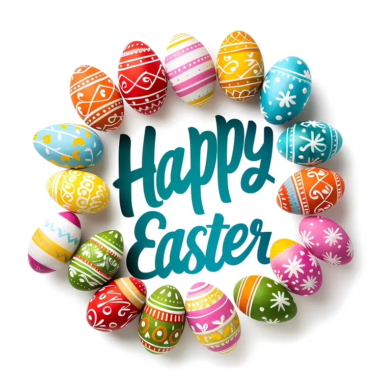 Colorful Patterned Easter Eggs