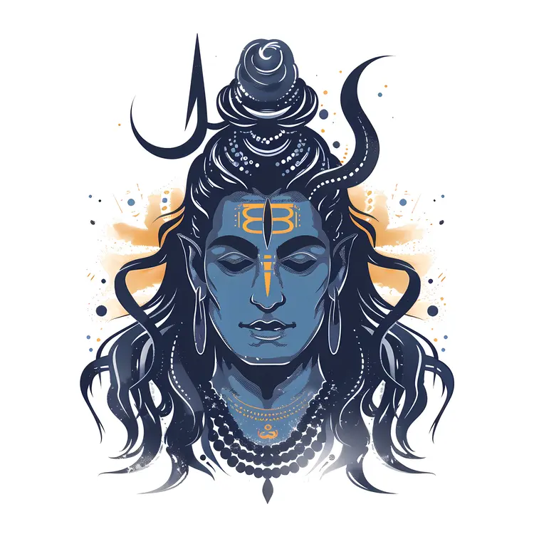 Stylized Portrait of Lord Shiva
