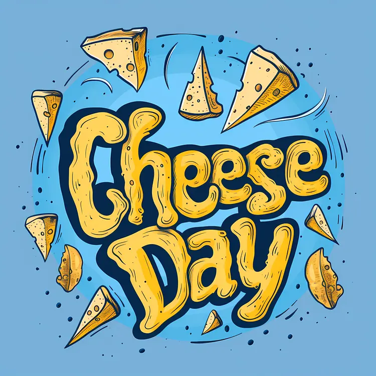 Cheese Day with Blue Background