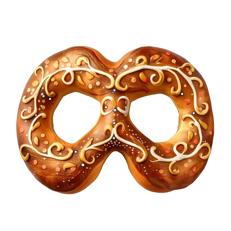 Decorated Pretzel Mask