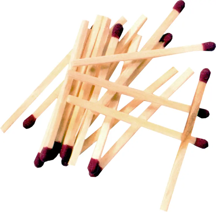 Wooden Matches with Red Tips