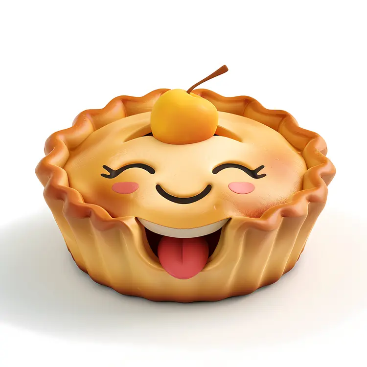 Happy Cherry Pie Cartoon