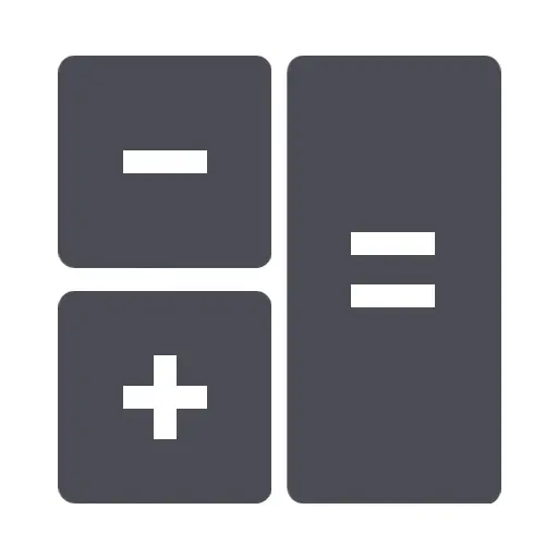 Simple Calculator Icon with Math Symbols