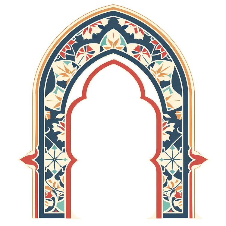 Colorful Decorative Arch with Patterns