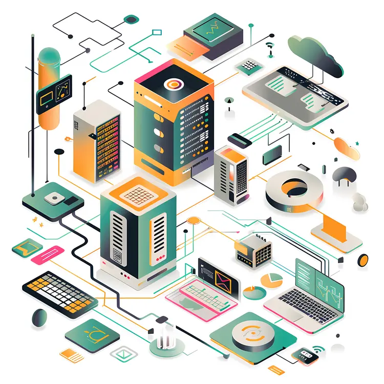 Complex Data Network Illustration
