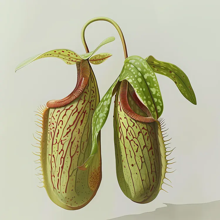 Green Pitcher Plant Illustration