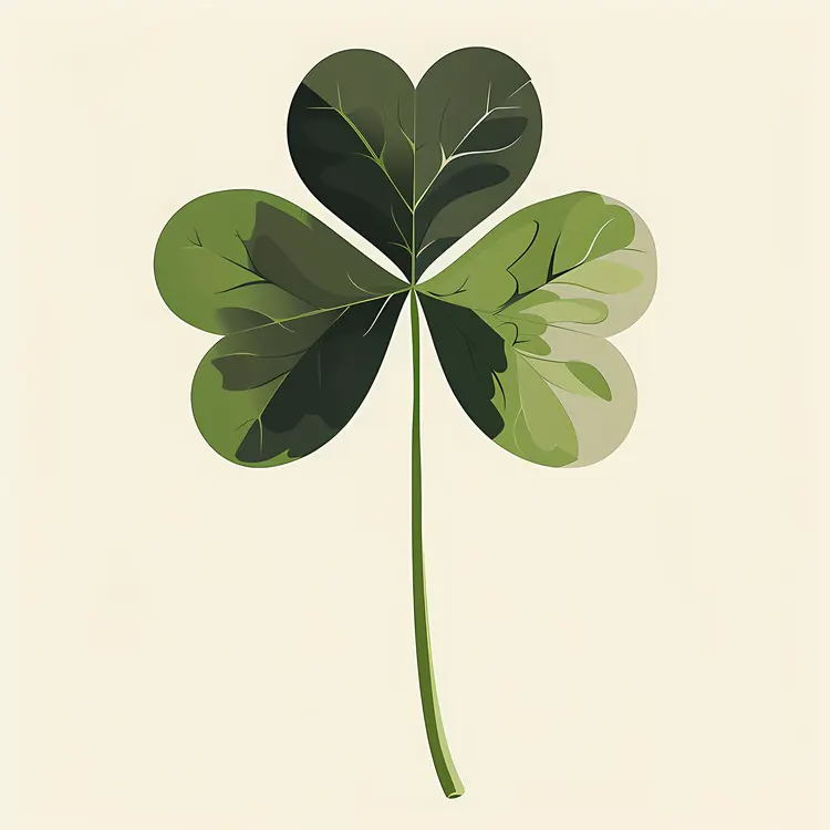 Simple Three-leaf Clover Illustration