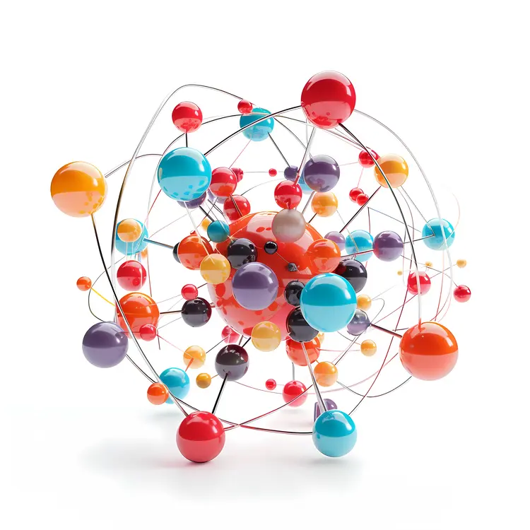 Complex Colorful Molecular Structure