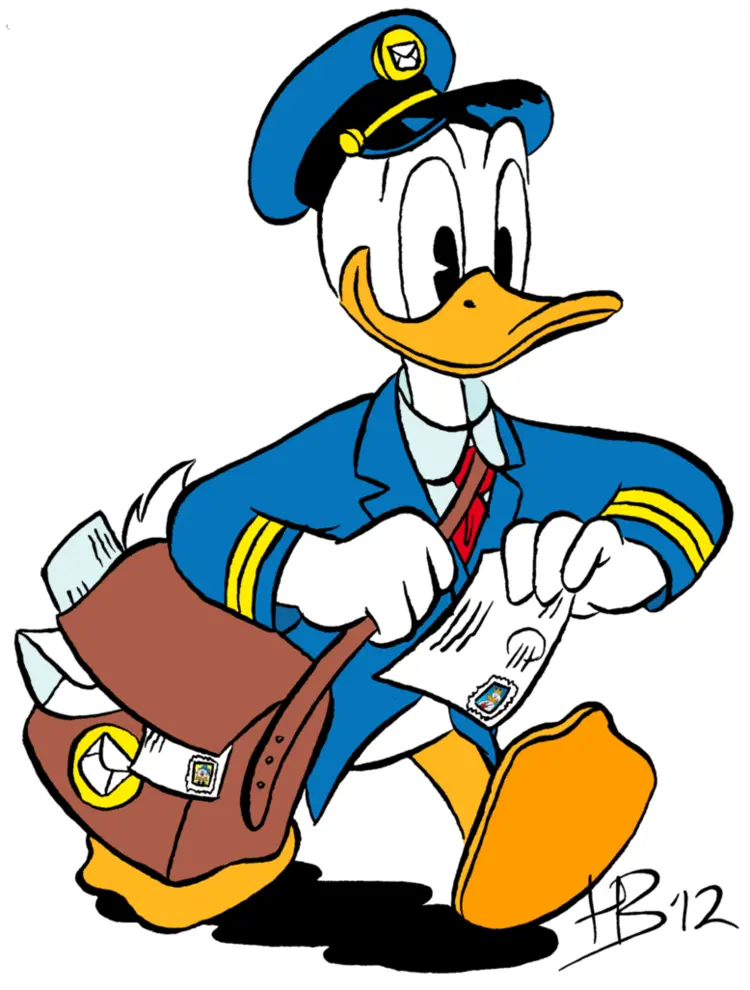 Postman Duck Delivering Mail