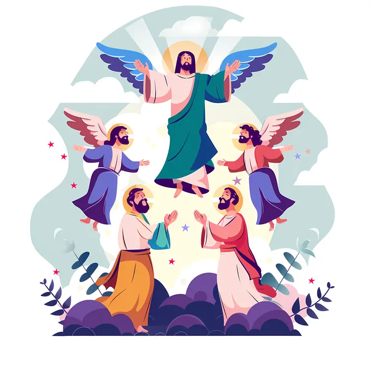 Ascension with Angels and Disciples
