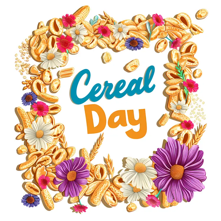 Cereal Day Celebration with Flowers and Grains