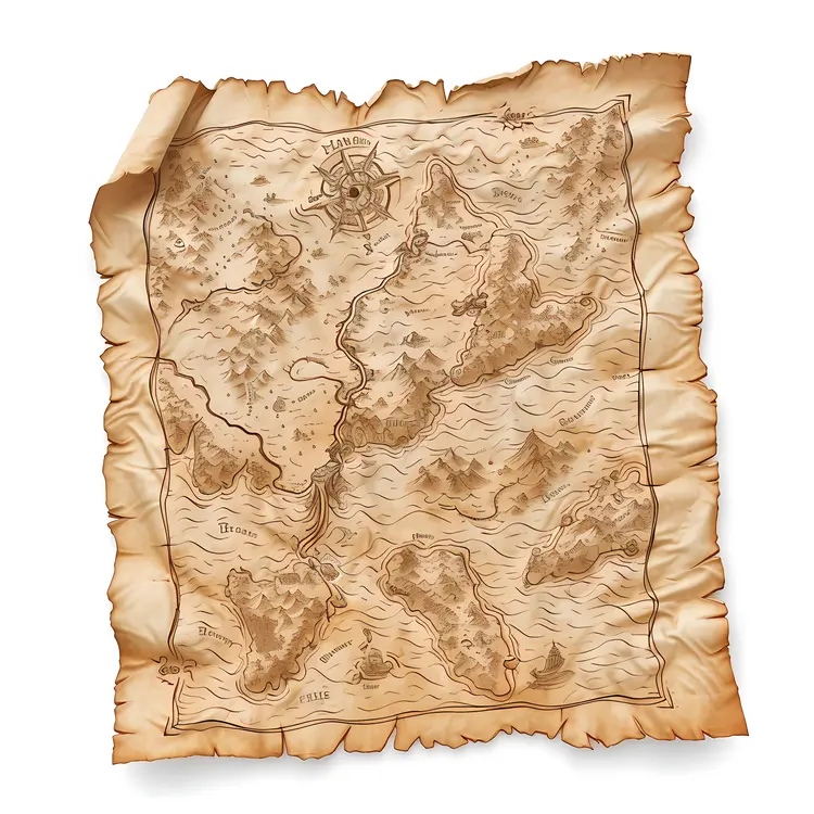 Brown Vintage Fantasy Map