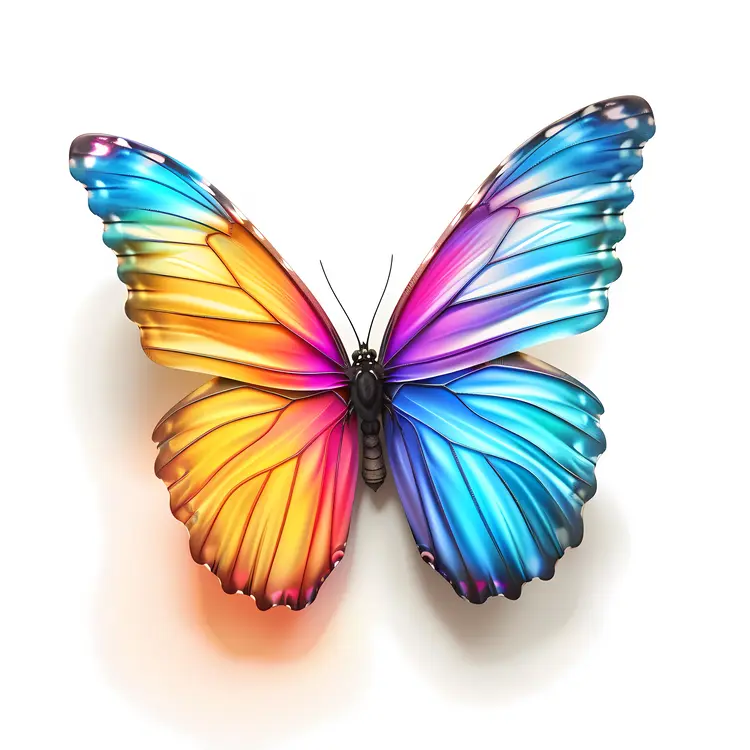 Vibrant Rainbow Butterfly