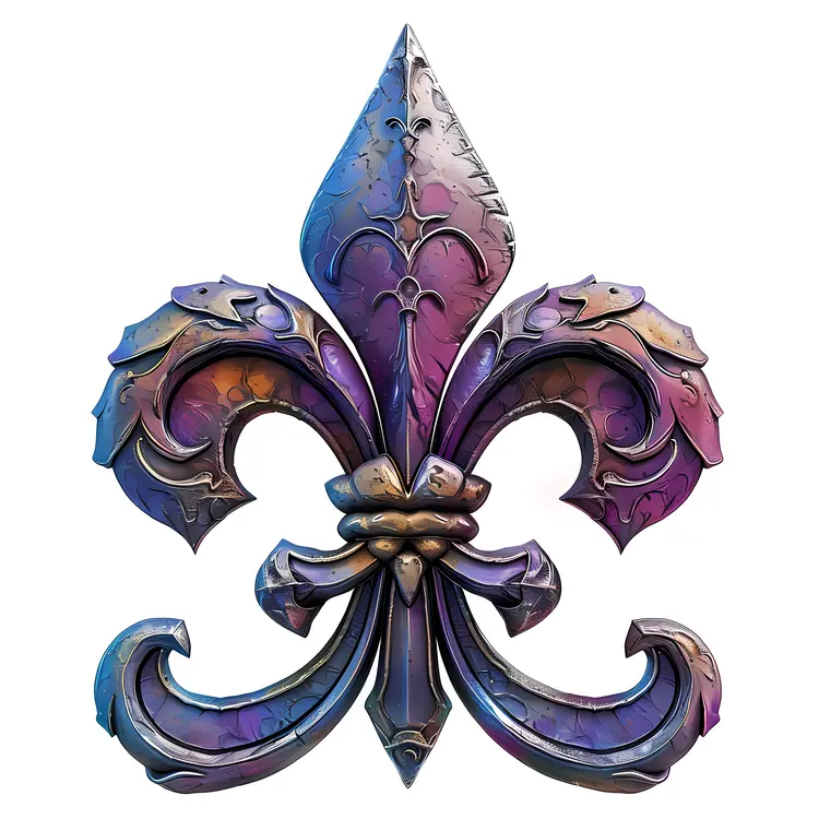 Colorful Fleur-de-lis Symbol