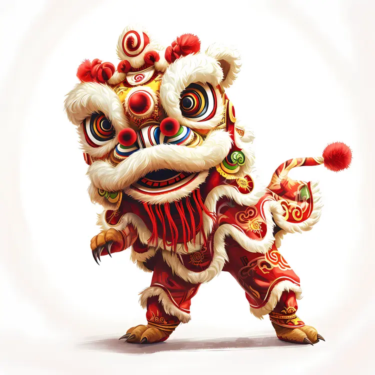 Cute Lion Dance Costume for Chinese New Year
