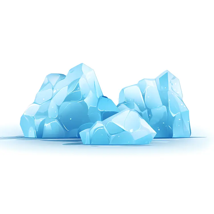 Ice Rocks on Surface