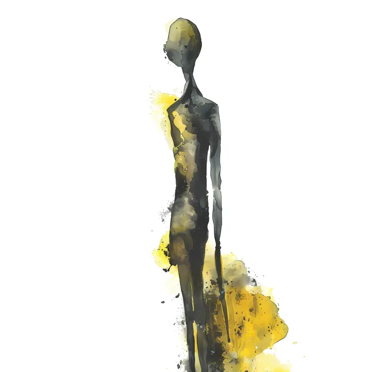 Dark Abstract Human Figure