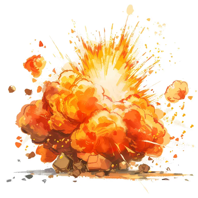 Fiery Explosion Illustration