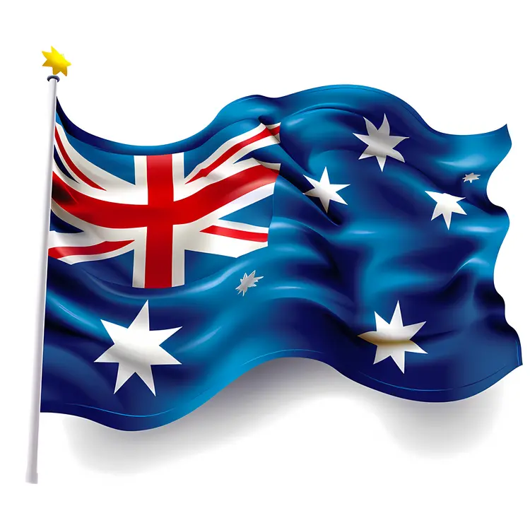 Waving Australian Flag Illustration