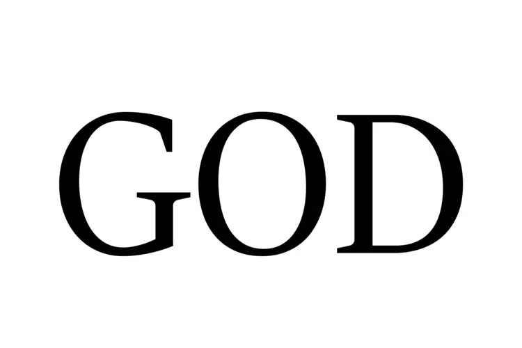 Elegant GOD Text