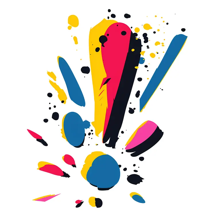 Abstract Colorful Exclamation Mark