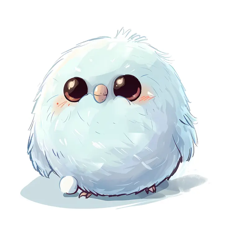 Adorable Fluffy Blue Bird