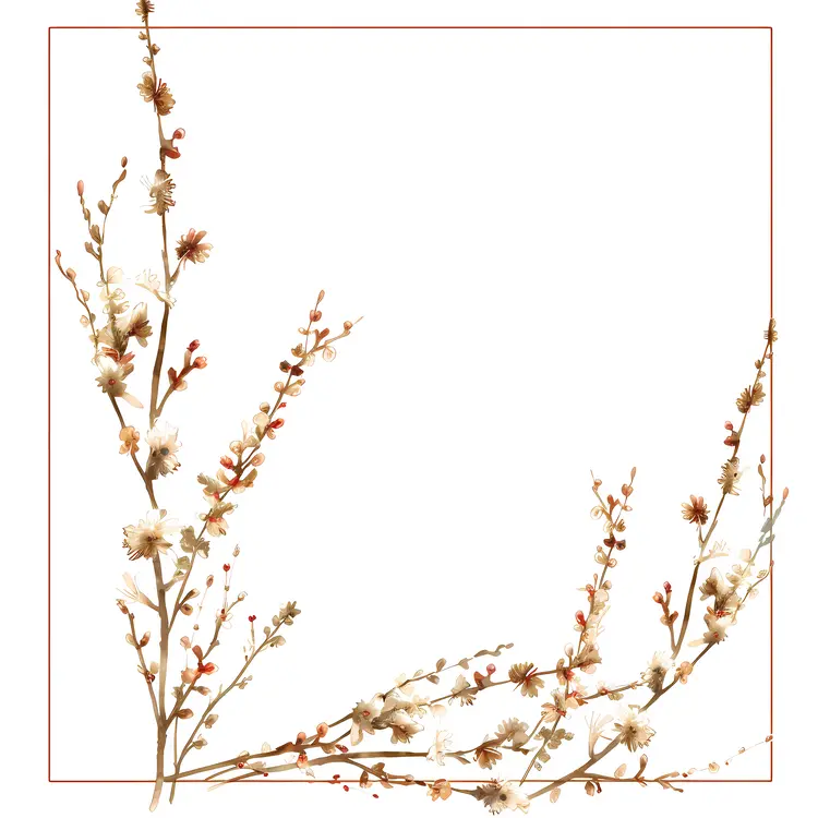 Rustic Brown Flowers on Branches