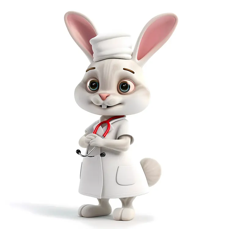 Cute Doctor Rabbit in Uniform