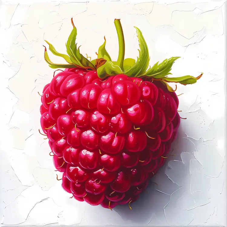 Detailed Red Berry Oil Painting
