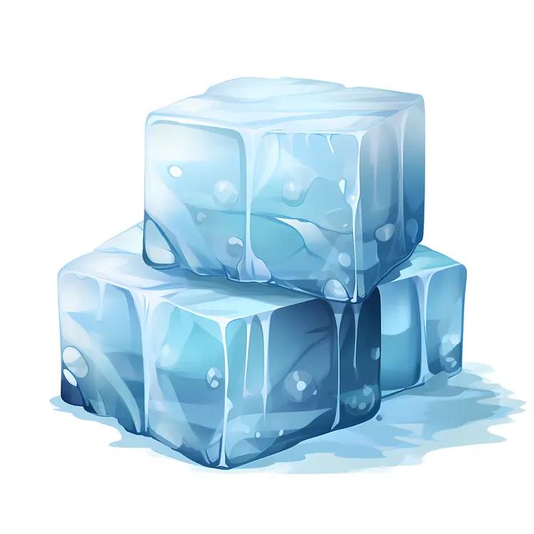 Stacked Ice Cubes for Drinks