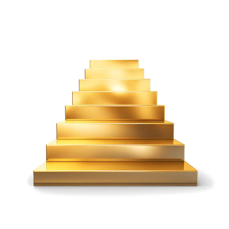 Golden Stairs Leading Upwards