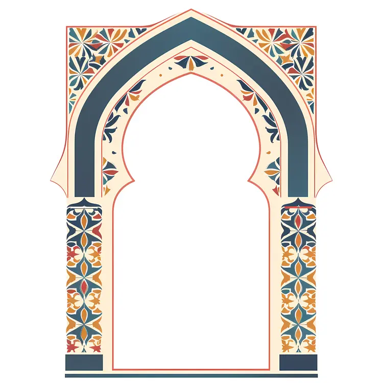 Colorful Decorative Arch with Patterns