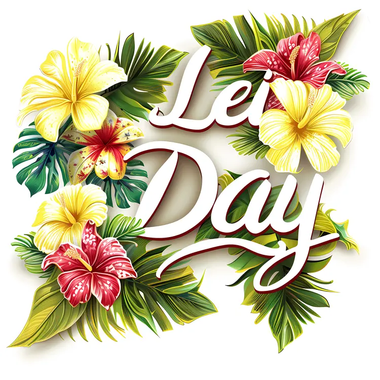 Lei Day Celebration with Colorful Flowers