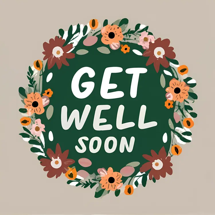 Get Well Soon Floral Wreath