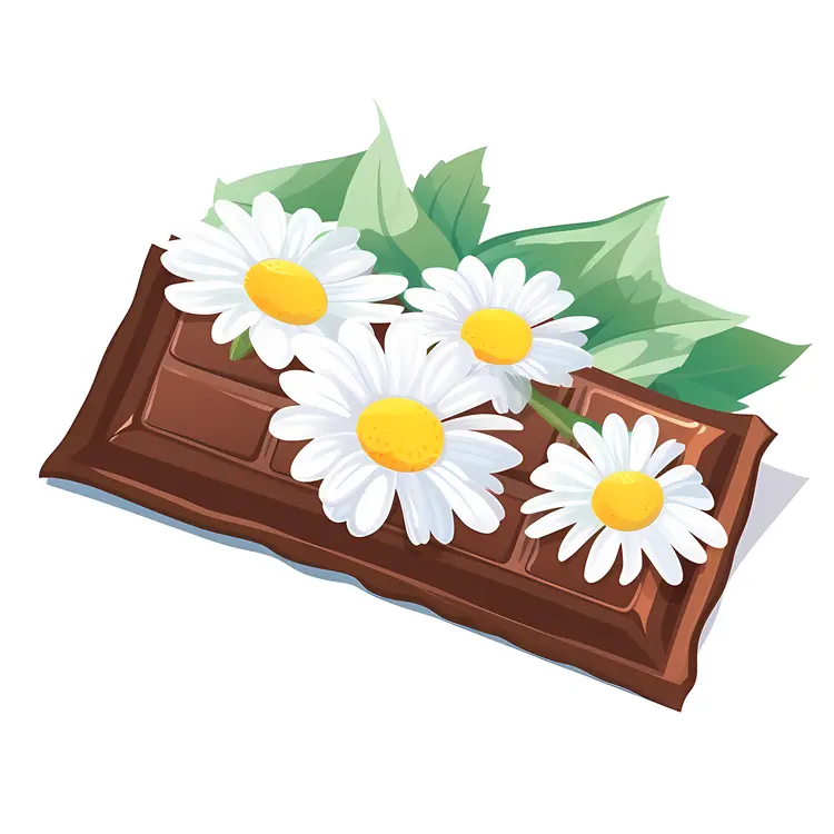 Chocolate Bar with Daisies