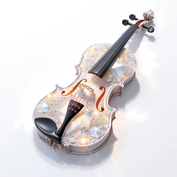 Elegant Crystal Violin