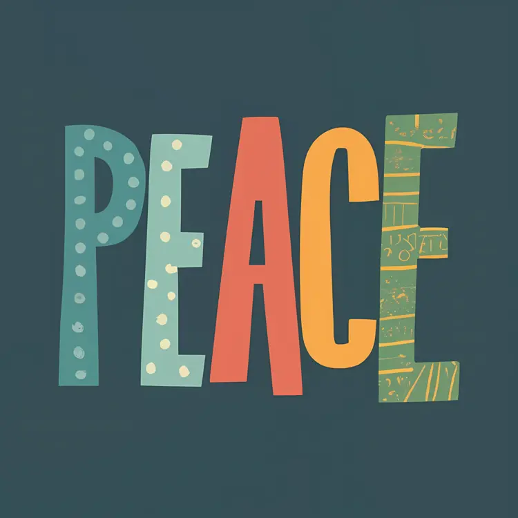 Colorful Peace Typography