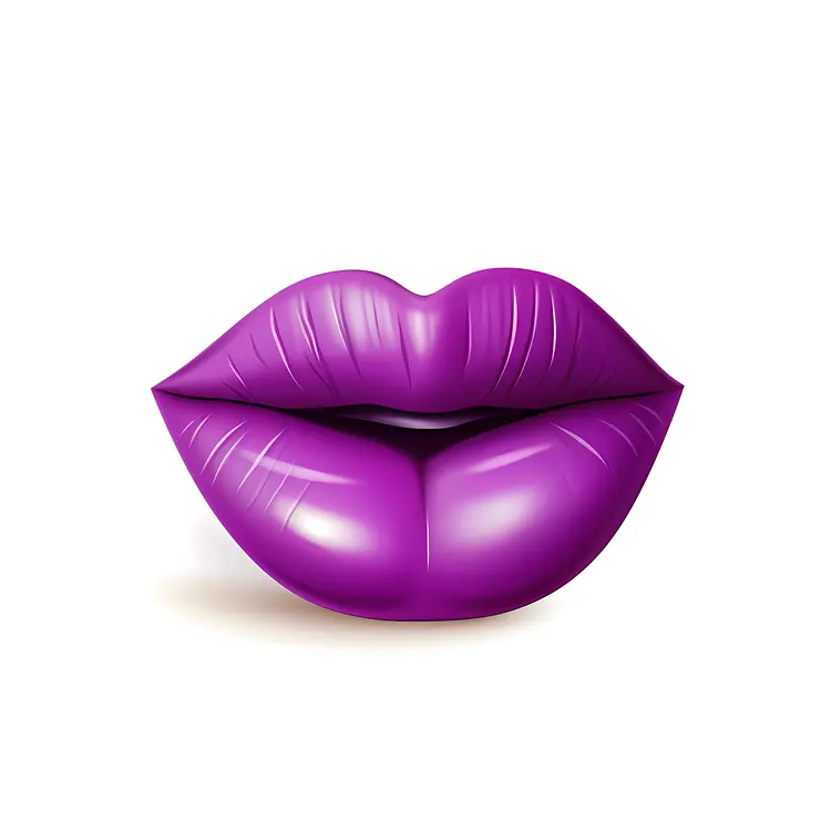 Glossy purple lips illustration