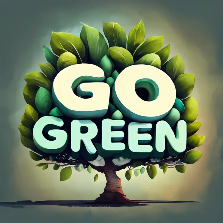 Go Green Tree Illustration
