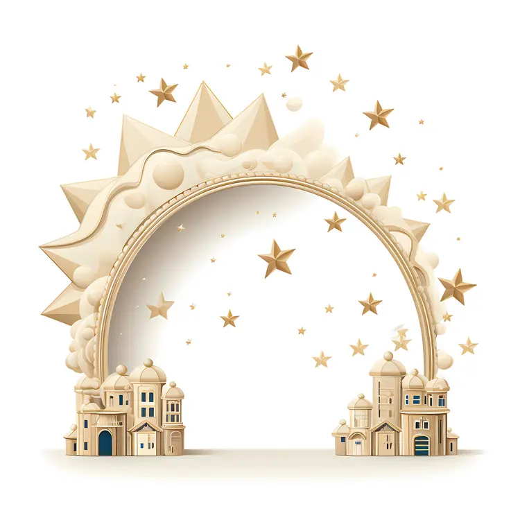 Star Arch with Buildings