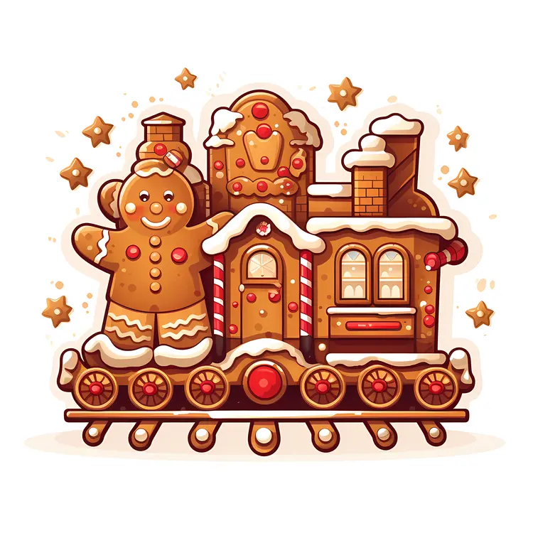 Gingerbread Train with Gingerbread Man