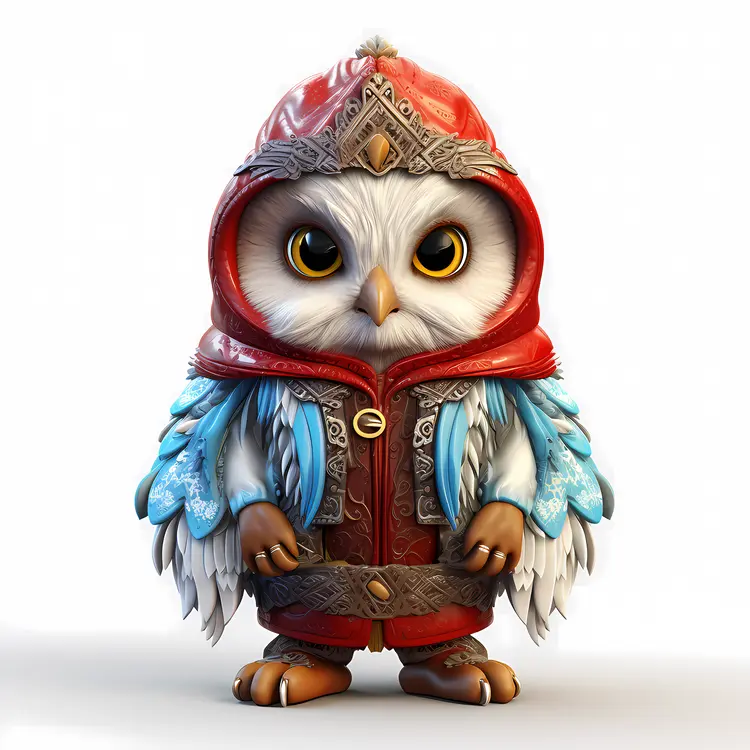 Owl in Red Hooded Cloak