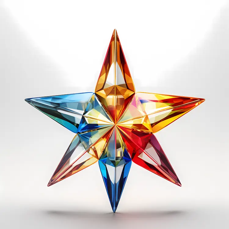 Rainbow Glass Star Decoration
