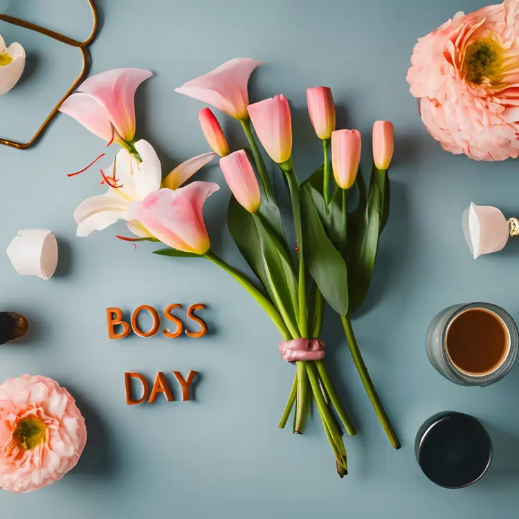 Beautiful pink flowers for Boss Day