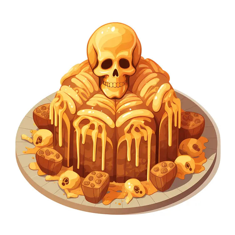Skull Themed Bread with Icing