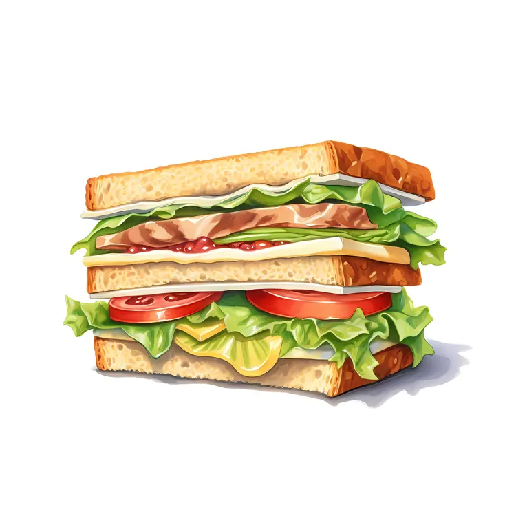 Delicious Sandwich with Fresh Ingredients