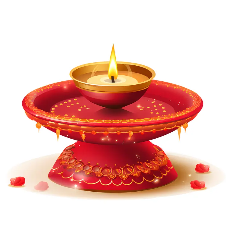 Red Decorative Candle Holder