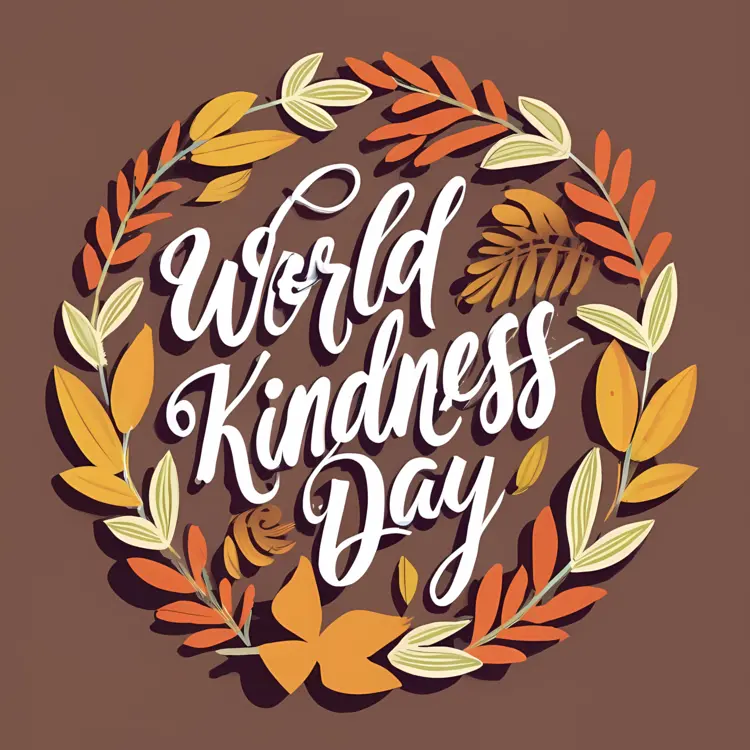 World Kindness Day with Autumn Leaves