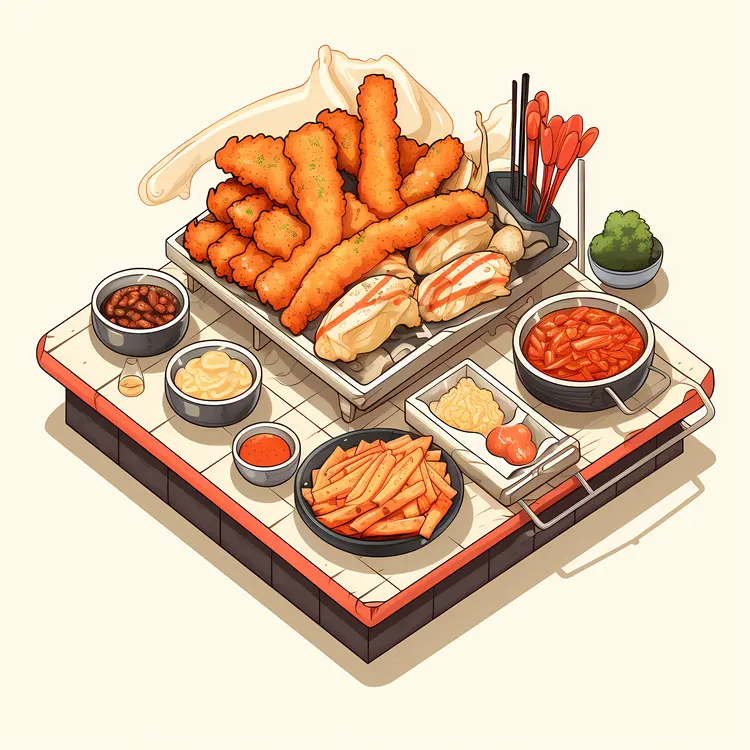 Crispy Fried Chicken with Assorted Sides